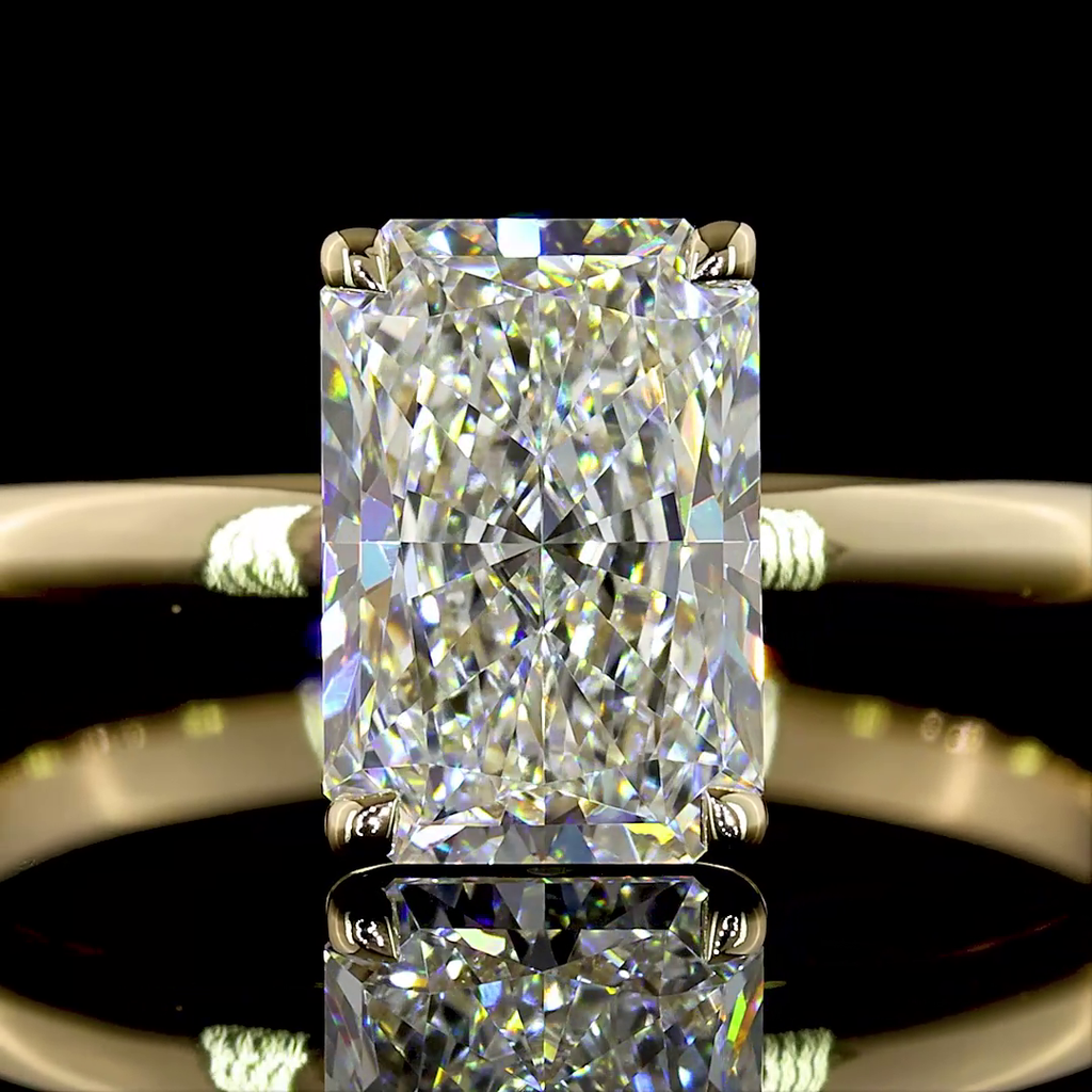 1.40 Cts 14K YELLOW GOLD Radiant Shape Solitaire Ring – INFINITY FINE ...